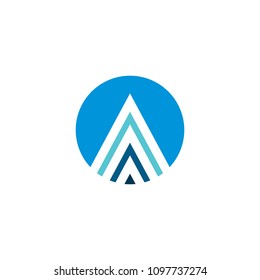Blue Circle Arrow Logo Design Stock Vector (Royalty Free) 1097737274 ...