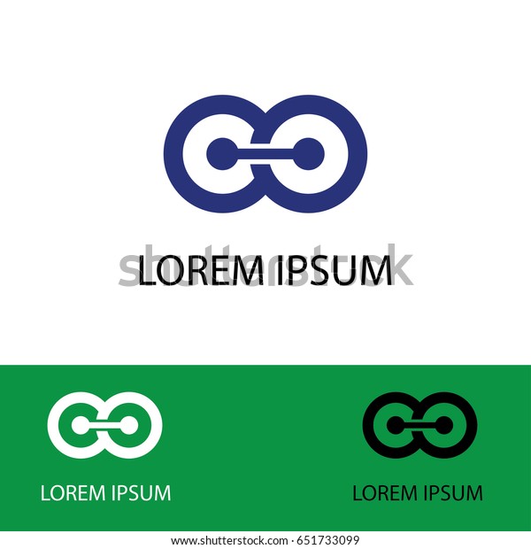 Blue Circle Double Company Logo Stock Vector (Royalty Free) 651733099 ...