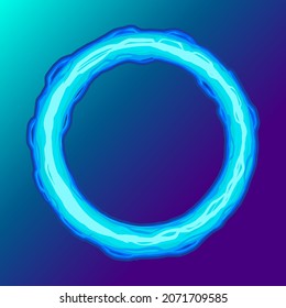 Blue Circle Glowing Hand Drawing Stock Vector (Royalty Free) 2071709585
