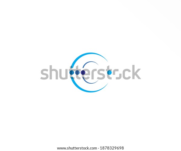 Blue Circle Logo Design Template Stock Vector (Royalty Free) 1878329698 ...