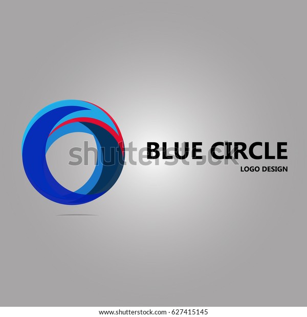 Blue Circle Logo Template Design Your Stock Vector (Royalty Free ...