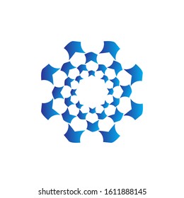 Blue Circle Logo Vector Art Design Stock Vector (Royalty Free ...