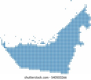 Abstract Blue Map United Arab Emirates Stock Vector (Royalty Free ...