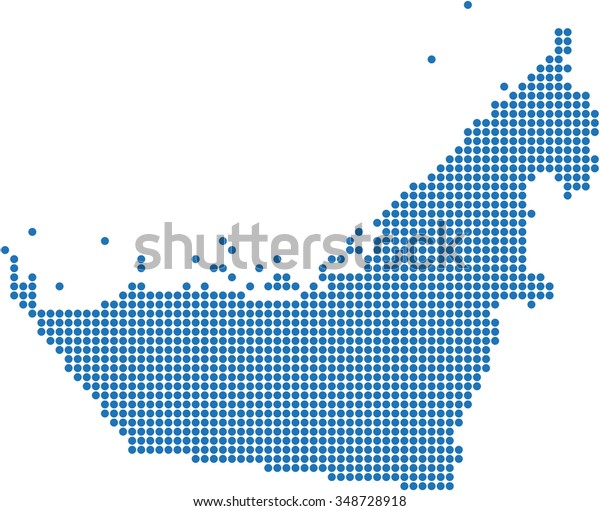 Blue Circle Shape United Arab Emirate Stock Vector (Royalty Free) 348728918