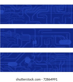 Blue Circuit Banners Stock Vector (Royalty Free) 72864991 | Shutterstock