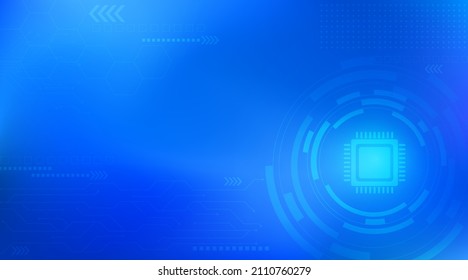 Blue Circuit Cpu Technology Background Illustration Stock Vector ...