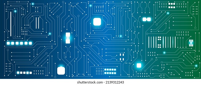 Blue Circuit Electronic Electrical Line Circuit Stock Vector (Royalty ...