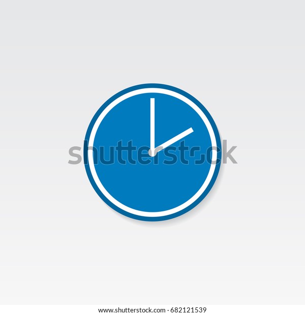 Blue Clock Icon 2 Oclock Vector Stock Vector (Royalty Free) 682121539 ...