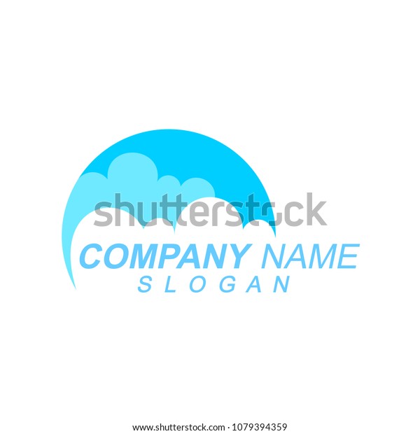 Blue Cloud Logo Template Ilustration Ready Stock Vector (Royalty Free ...