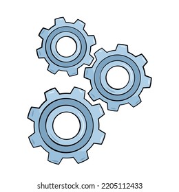 Blue Cogwheels Vector Illustration Cartoon Stock Vector (Royalty Free ...
