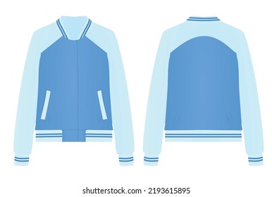 Blue College Jacket Vector Illustration Stock Vector (Royalty Free ...