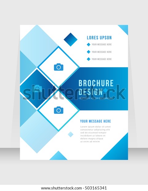 Blue Color Background Busines Book Cover Stock Vector (Royalty Free ...