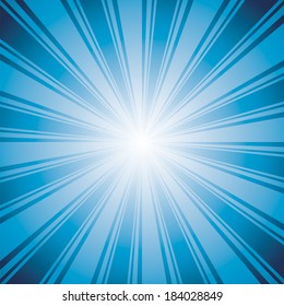 Blue Color Burst Background Vector Illustration Stock Vector (Royalty ...