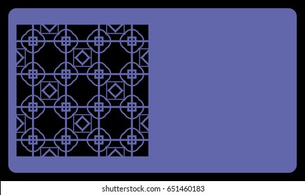 Blue Color Card Lace Pattern Laser Stock Vector (Royalty Free ...