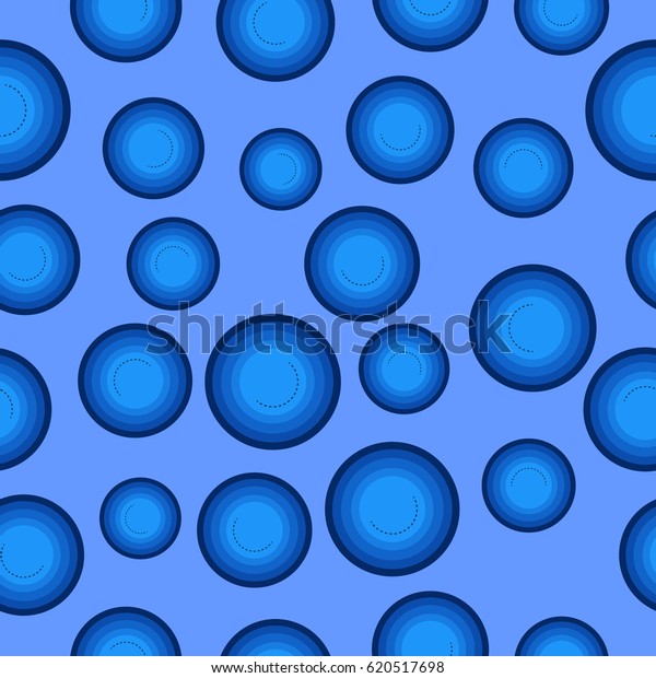 Blue Color Circles Seamless Background Stock Vector (Royalty Free ...