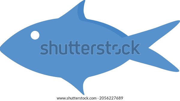Blue Color Fish Vector Illustration Your Stock Vector (Royalty Free ...