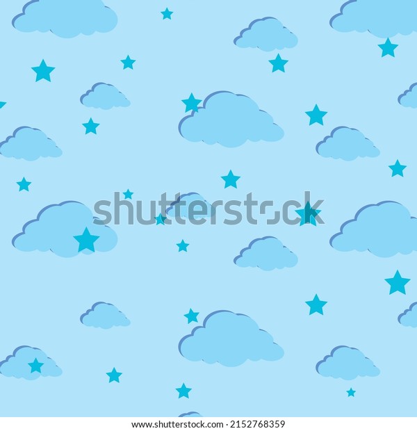Blue Color Star Patterns On Blue Stock Vector (Royalty Free) 2152768359 ...