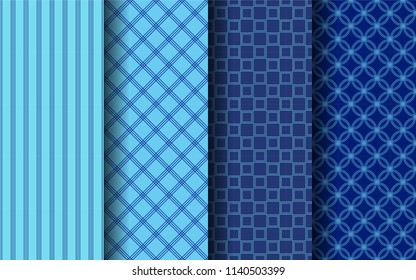 Blue Color Strip Seamless Pattern Graphic Stock Vector (Royalty Free ...