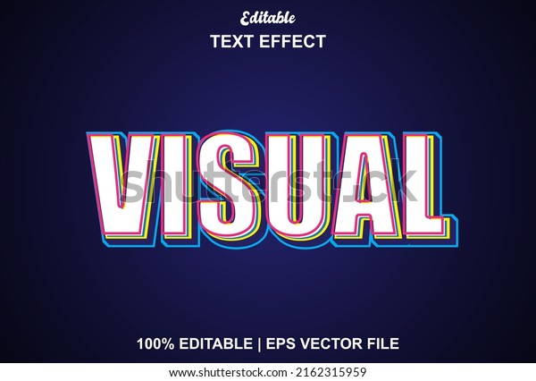efecto de texto visual de color: vector de stock (libre de regalías ...
