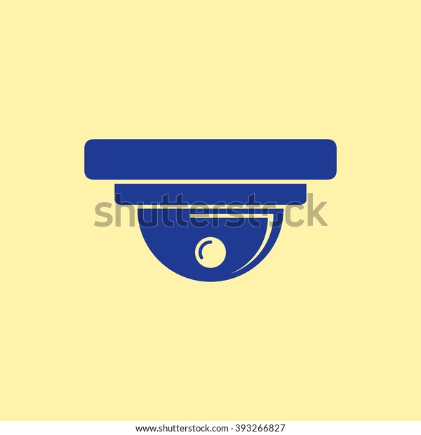 Blue Colored Cctv Camera Cctv Surveillance Stock Vector (Royalty Free ...