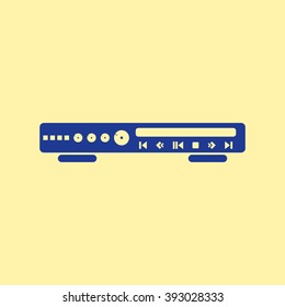 Blue Colored Cd Dvd Player Icon Stock Vector (Royalty Free) 393028333 ...