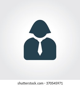 Blue Colored Icon Female User On Stock Vector (Royalty Free) 370545971 ...