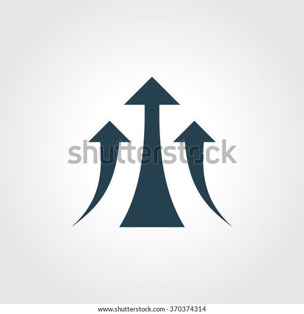 Blue Colored Icon Growth Graph Growing Stock Vector (Royalty Free ...