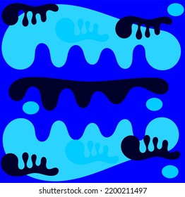 Blue Comb Like Abstract Shapes Design Stock Vector (Royalty Free ...