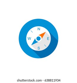 Blue Compass Icon Vector Illustration Stock Vector (Royalty Free ...