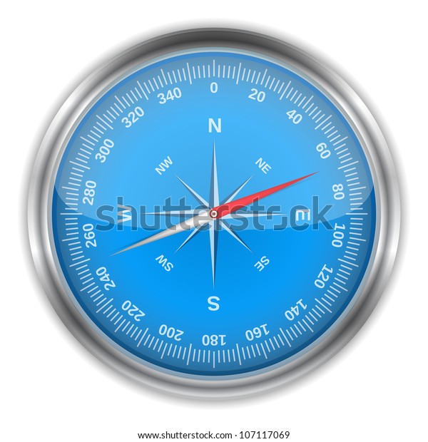 Blue Compass Vector Eps10 Illustration Stock Vector (Royalty Free ...