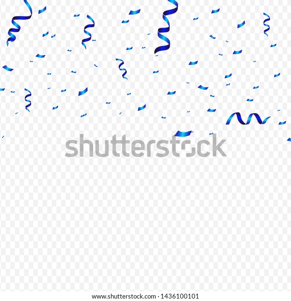 Blue Confetti Isolated Vector Illustration Stock Vector (Royalty Free ...
