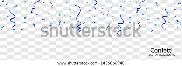 Blue Confetti Isolated Vector Illustration Stock Vector (Royalty Free ...