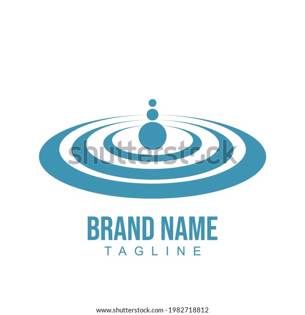 Blue Corporate Logo Vector Template Water Stock Vector (Royalty Free ...