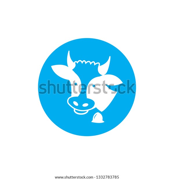 Blue Cow Icon Stock Vector (Royalty Free) 1332783785 | Shutterstock
