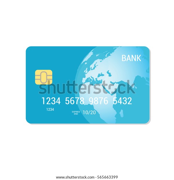 Blue Credit Card Vector Isolated Icon Stock Vector (Royalty Free ...