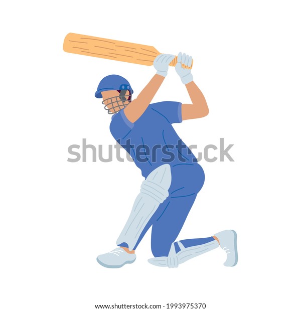 Blue Cricket Player Uniform Stock Vector (Royalty Free) 1993975370 ...