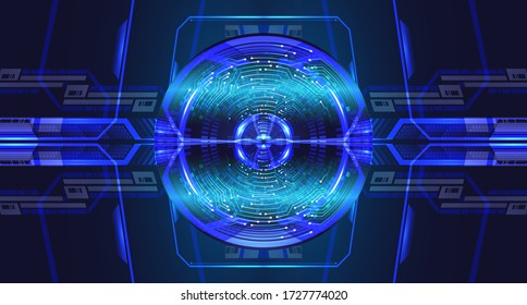 Blue Cyber Circuit Future Technology Concept Stock Vector (Royalty Free ...