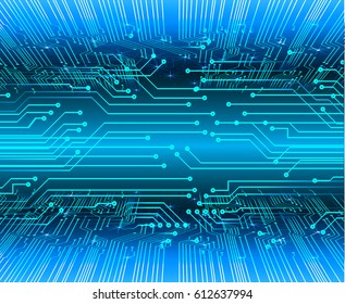 Blue Cyber Security Concept Background Circuit Stock Vector (Royalty ...