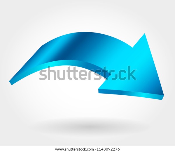 Blue Declining Arrow Symbol Financial Crisis Stock Vector (Royalty Free ...