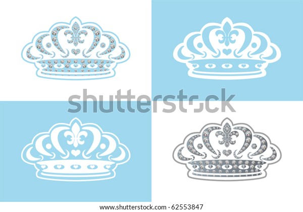 Blue Decoration Tiara Illustration Vector Stock Vector (Royalty Free ...