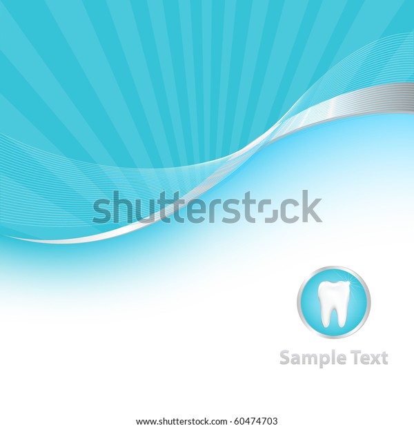 Blue Dental Background Tooth Vector Illustration: เวกเตอร์สต็อก (ปลอด ...