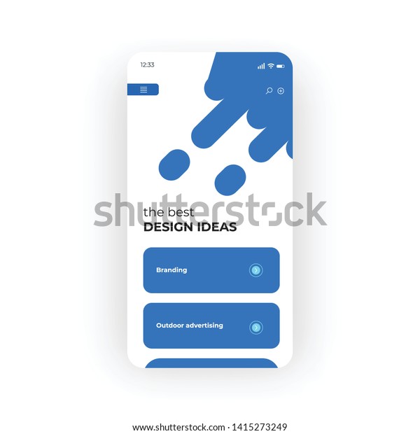 Blue Design Ideas Ui Ux Gui 스톡 벡터(로열티 프리) 1415273249 | Shutterstock