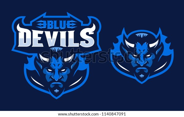 Blue Devils Sport Logo Stock Vector (Royalty Free) 1140847091