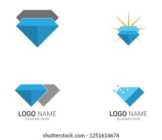 Blue Diamond Logo Template Stock Vector (Royalty Free) 1251614674 ...