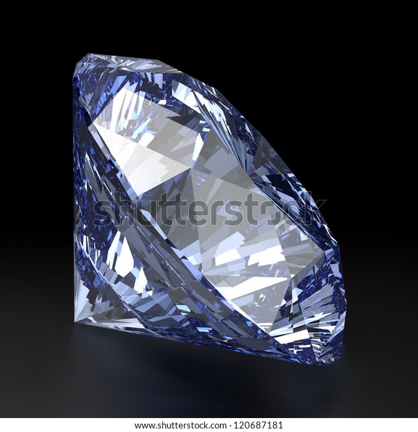 Blue Diamond Realistic Vector Illustration: stockvector (rechtenvrij ...