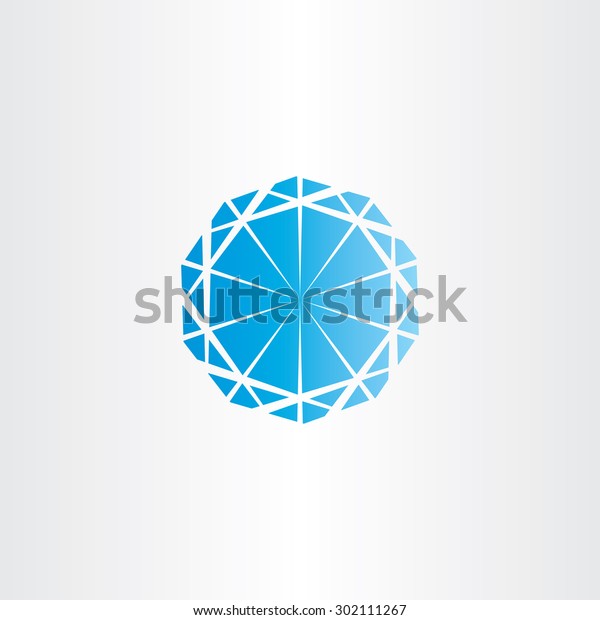 Blue Diamond Vector Icon Logo Design Stock Vector (Royalty Free ...