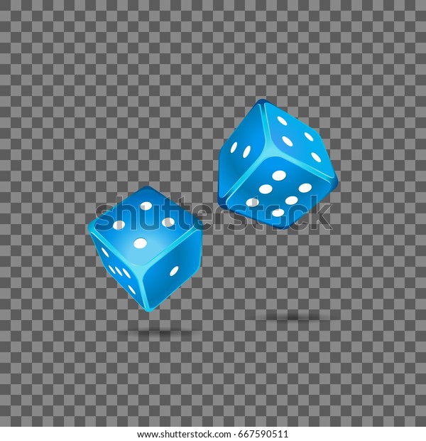 Blue Dice On Transparent Background Vector Stock Vector (Royalty Free ...