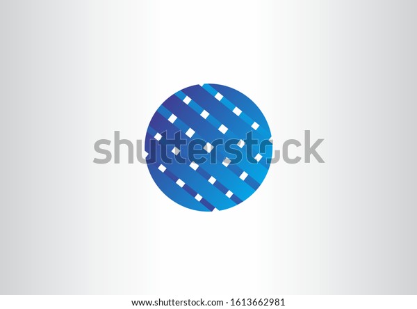 Blue Digital Round Logo Designs Vector Stock Vector (Royalty Free ...