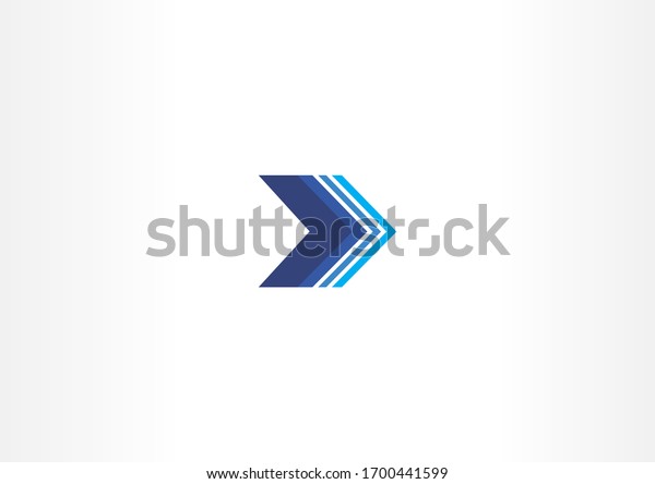 Blue Direction Vector Logo Design Template Stock Vector (Royalty Free ...