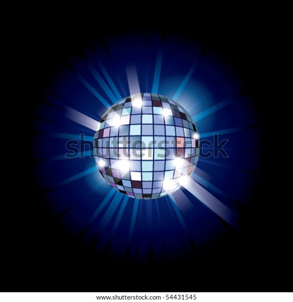 Blue Disco Ball Vector Illustration Stock Vector (Royalty Free ...